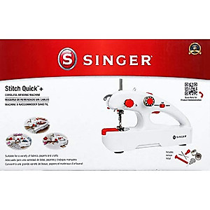 SINGER Stitch Quick + (Two Thread) Hand Held Mending Machine, White