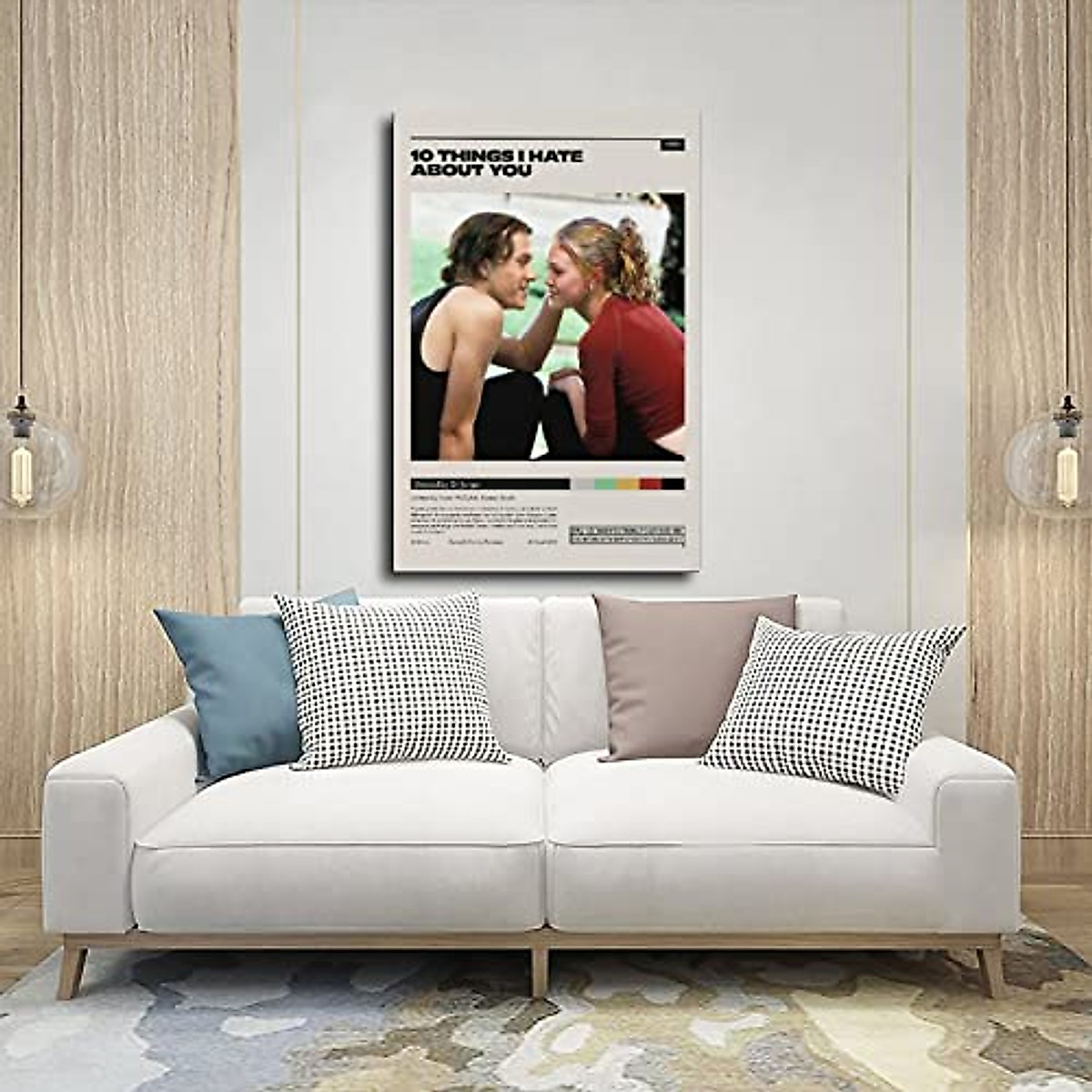 Falyan 10 Things I Hate About You Movie Poster Art Canvas Poster Wall Art Decor Print Picture Paintings for Living Room Bedroom Decoration Unframe-style 12x18''(30x45cm)