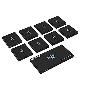 gofanco 1x8 HDMI Extender Splitter Over CAT6/7 – Up to 230ft (70m), 4K 60Hz 4:4:4, HDR, HDCP 2.2, Dual IR, EDID, Loopout, 5.1-ch Digital Audio, Toslink Audio Extraction, RS232 Control (HD20Ext-8P)