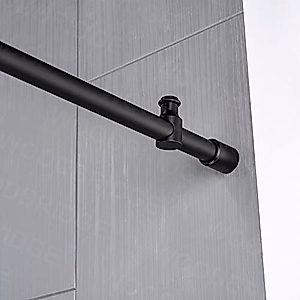 WOODBRIDGE Frameless Bathtub Shower Doors 56-60" Width x 62" Height with 3/8"(10mm) Clear Tempered Glass in Matte Black Finish