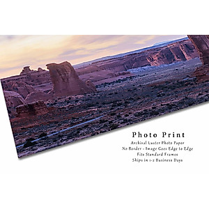 Southwestern Photography Print (Not Framed) Picture of Sandstone Cliff Walls at Sunset on Summer Evening in Arches National Park Utah Desert Wall Art Western Decor (5" x 7")