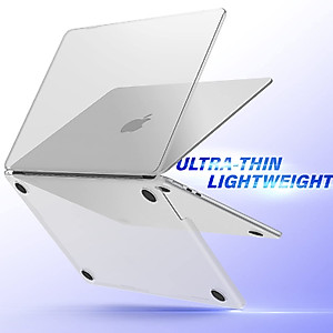 IBENZER Compatible with 2025 2024 2023 2022 MacBook Air 13 inch Case M3 A3113 M2 A2681, Hardshell Case & KeyboardCover & ScreenFilm for Mac Air 13.6 with Touch ID, Frost Clear, KK-CL+2