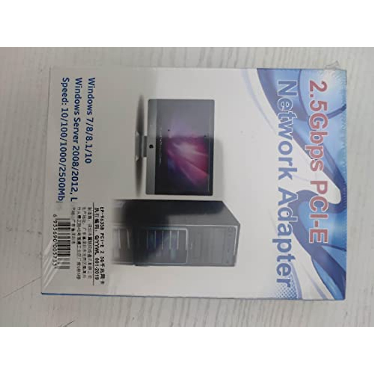 (Upgraded) 2.5GBase-T PCIe Network Adapter, 2500/1000/100Mbps PCI Express Gigabit Ethernet Card RJ45 LAN Controller Support Windows Server/Windows, Standard and Low-Profile Brackets Included