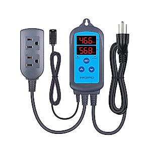 Humidity Controller IHC200 Inkbird Humidistat Mushroom Greenhouse Pre Wired Outlet Dual Stage Humidifier Dehumidifier(new version)