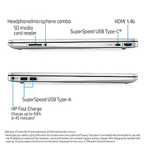 2022 Newest HP 15.6" HD Display Laptop, AMD Athlon Silver 3050U(up to 3.2GHz, Beat i3-8130U), 8GB RAM, 128GB SSD, 1-Year Office 365, WiFi, Bluetooth, HDMI, Webcam, Win 10S, Silver, JVQ Mouse+Sleeve