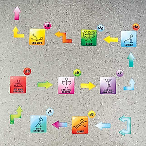 EZ Stick Sensory Path for Hallways – 98 Decals for Floors, Get Moving