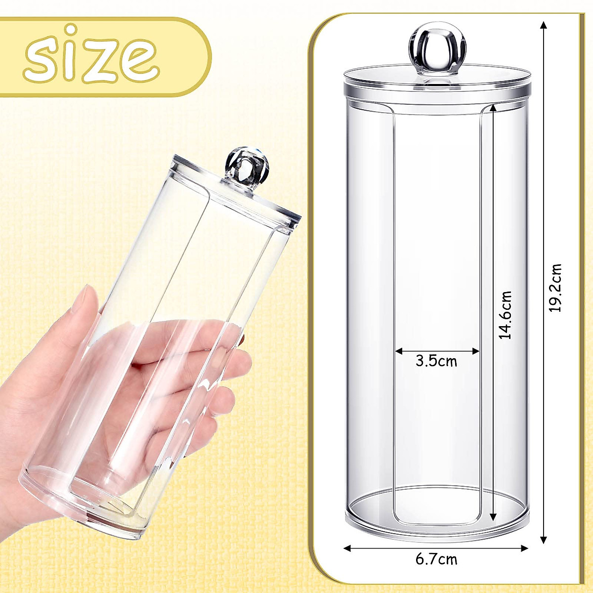 CHENGU 2 Pcs Christmas Acrylic Scrunchie Holder Organizer for Women 5.74 x 2.6 Inches Clear Scrunchie Holder Stand Hair Ties Organizer Scrunchie Storage Display for Xmas Hair Accessories Gift Holder