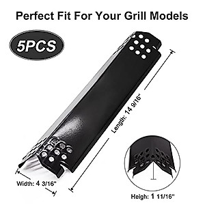 Criditpid Replacement Parts for Nexgrill 5 Burner 720-0888, 720-0888N, 720-0830H, Members Mark 720-0882D Grill, 5-Pack Heat Plates Flame Tamers Parts for Nexgrill Replacement Parts 720-0888n