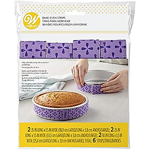 Wilton Bake-Even Cake Pan Strips - Use Cake Strips on Baking Pans for Evenly Baked Cakes, 6-Piece Set, (2) 35 x 1.5-Inch, (2) 25 x 1.5-Inch and (2) 10 x 1.5-Inch