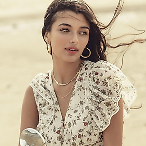 KISPER Gold 8 Sided Snake Chain Necklace –Thin, Dainty, Gold-Plated 925 Sterling Silver Jewelry for Women & Men with Lobster Clasp – Made in Italy, 18"