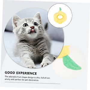 Kisangel 5pcs Cat Collar Lint Fruit Neck Circle