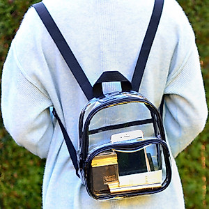 Youngever Mini Clear Backpack, Small Clear Bag, Heavy Duty