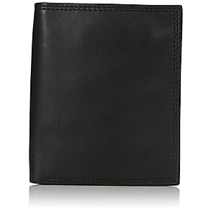 Buxton Men's Emblem wallets Credit Card Folio, Black, One Size
