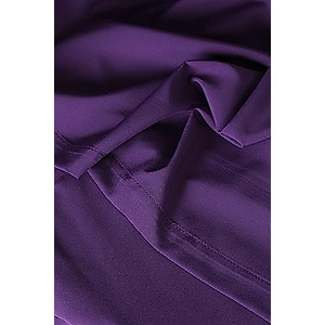 SHERWAY 2 Panels 4.8 Feet x 10 Feet Purple Photography Backdrop Drapes, Thick Polyester Window Curtain for Wedding Party Ceremony Stage Decoration