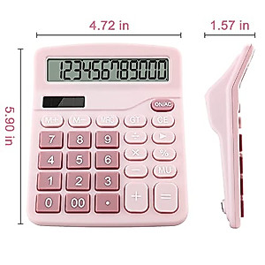 Ellieea Desk Calculator Large Display Pink