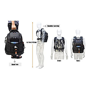 77-Pockets Tool backpack, Tool backpack for men, HVAC tool bag backpack, Electricians backpack tool bag, Large electrician backpack, Tool backpack for electricians, Tool backpack for construction