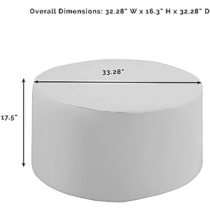 Crosley Furniture Patio Furniture Covers, Waterproof 4-Piece Cover Set for Round Outdoor Sectional, Gray