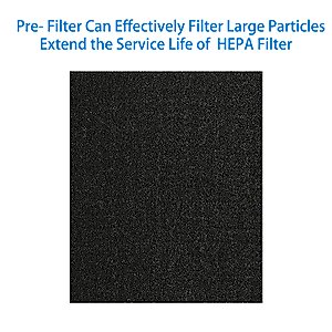 Bibolic AD3000 Replacement Filter Kit Fit for Series Air Purifier, Includes 1 True HEPA Filter, 2 Carbon Filters and 6 Extra Pre-Filters, Part ADF3001 ADF3002 + Pre-Filter