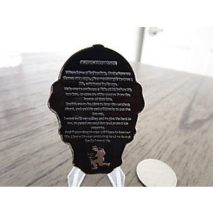 Firefighter First Responder Prayer Skull Challenge Coin