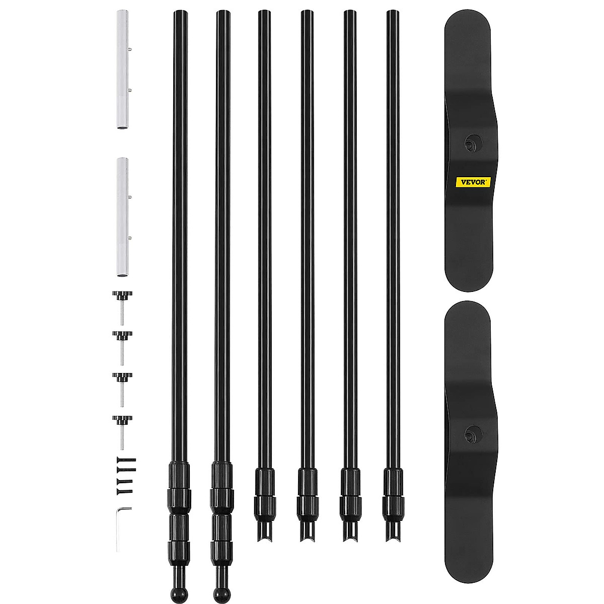 VEVOR 8 X 8 Ft Banner Stand Adjustable Height and Width Display Backdrop Lightweight Portable Trade Show Wall for Photography