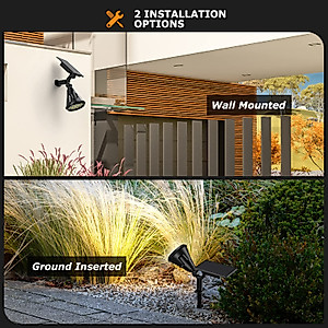 XTGTP Solar Spot Lights Outdoor, 21 LEDs Solar Outdoor Lights Auto On/Off with 3 Modes, IP67 Waterproof Solar Yard Spotlight Landscape Lighting Garden Wall Lights, 2-in-1 Solar Powered Lights, 2Pack