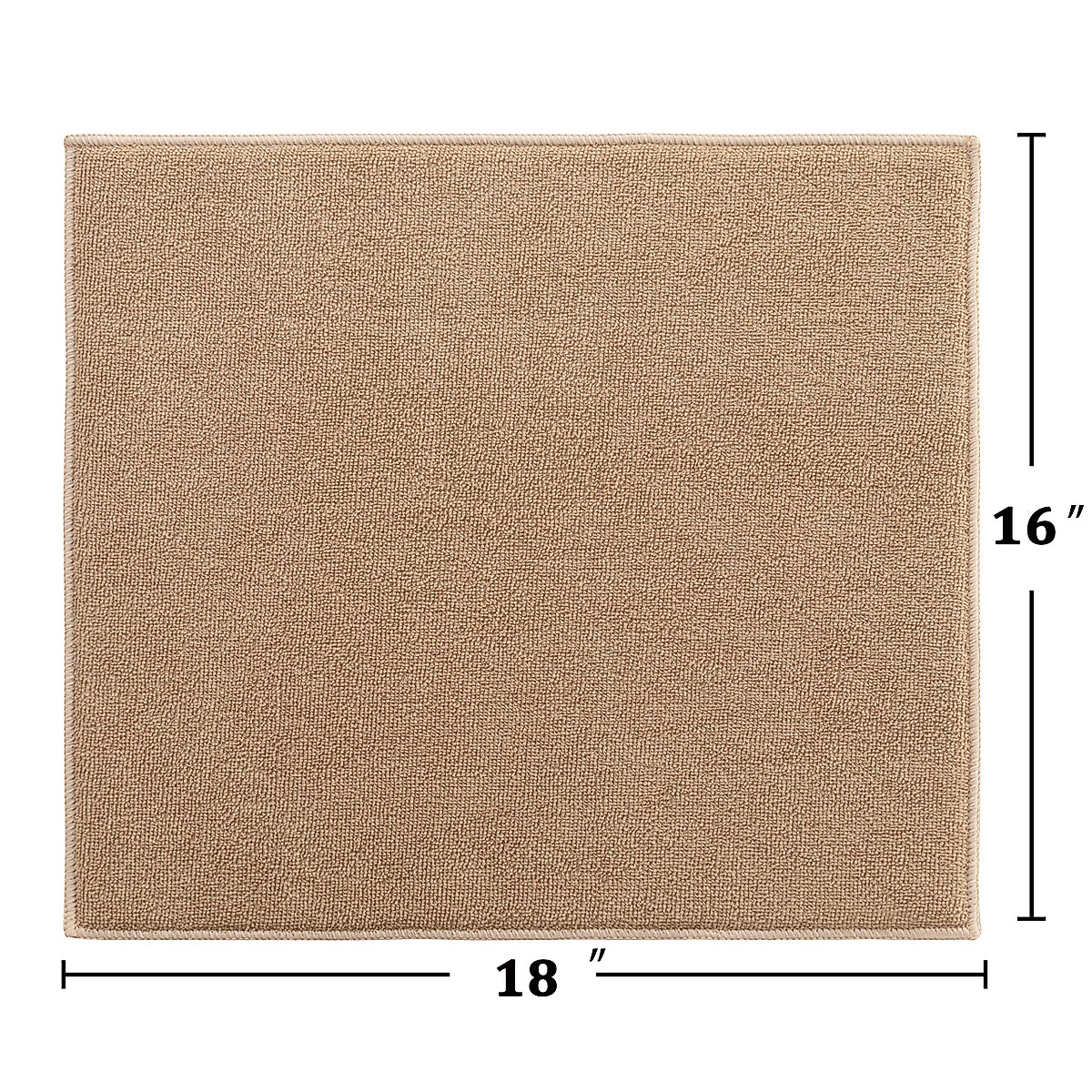 Absorbent, Reversible Microfiber Dish Drying Mat for Kitchen, 16 Inch x 18 Inch