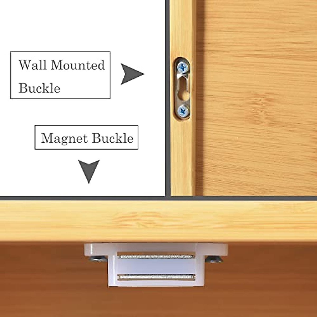 HYNAWIN Bamboo Wall Cabinet with Adjustable Shelf, Medicine Cabinet for Bathroom Living Room, Over-The-Toilet Floating Cabinet