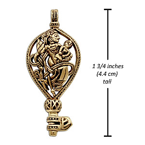 Women's Bronze Frigga's Key Pendant - Viking Norse Goddess of Love and Marriage Jewelry Mother's Day Gift