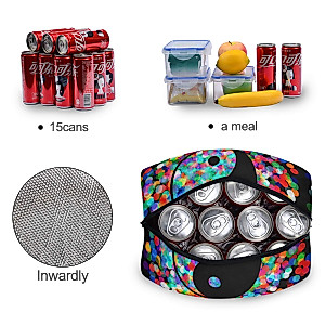 AUUXVA Lunch Box Tribal Ethnic Yin Yang Lunch Bag Ice Cooler Insulated Portable Zipper Tote Handbag for Men Women Boys Girls