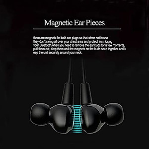 Bluetooth Headphones Wireless Neckband Headset,68 H Playtime,Bluetooth 5.2,Hi-Fi 9D Stereo Sound Earphones,10 mm Drivers,Magnetic Earbuds,Crystal-Clear Calls with CVC 8.0,Sweatproof Lightweight-Black