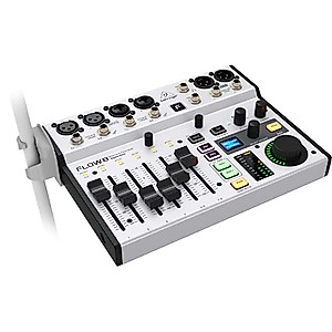 Behringer FLOW 8 8-Input Digital Mixer with Bluetooth Audio and App Control, 60 mm Channel Faders, 2 FX Processors and USB/Audio Interface