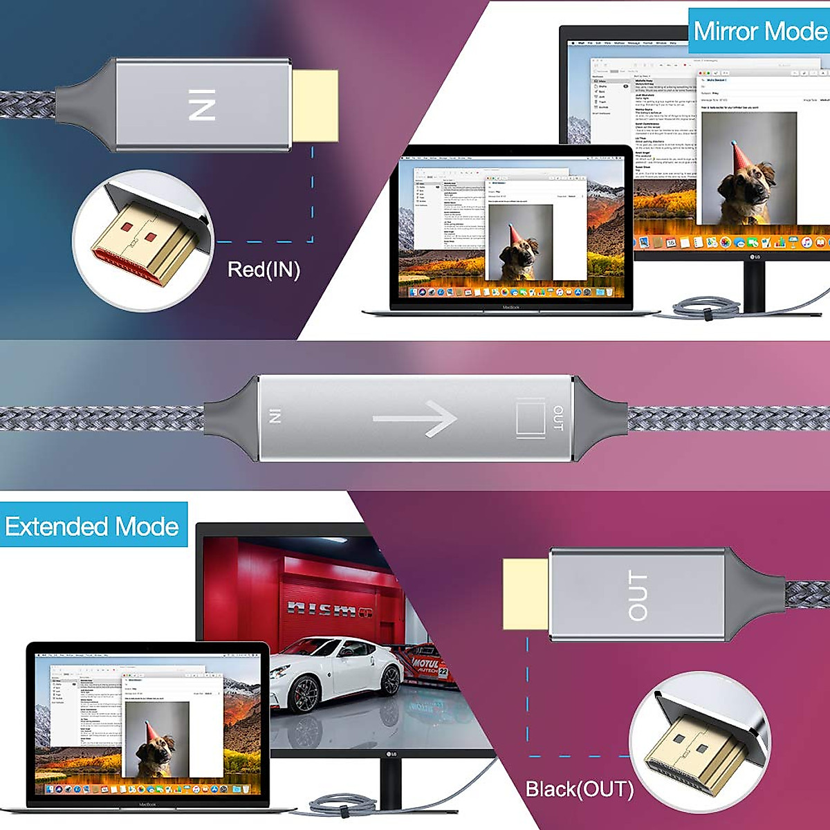 Capshi 4K HDMI Cable, HDMI Cord (35 feet HDMI to HDMI, Top Series) Supports 4K@60HZ, 1080p FullHD, UHD, Ultra HD, 3D, High Speed HDMI to HDMI Compatible UHD TV, Blu-ray, PS4/3, Monitor