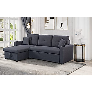 Devion Furniture LLDF Sectional, Dark Gray