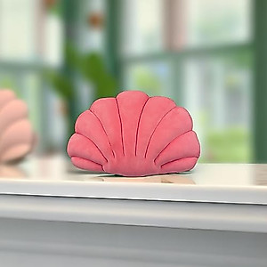 Fay Bless Seashell Throw Pillows for Couch,Outdoor Sea Shell Bed Pillows Decorative for Patio Furniture Sea Princess (Pink, S)