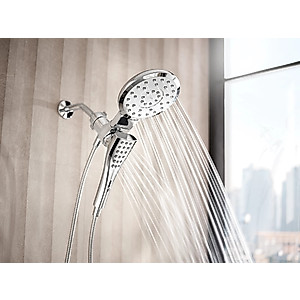 Moen 220C3 Verso Eight-Function 7" Diameter Spray Head Standard With Handshower, Chrome, 72" Hose