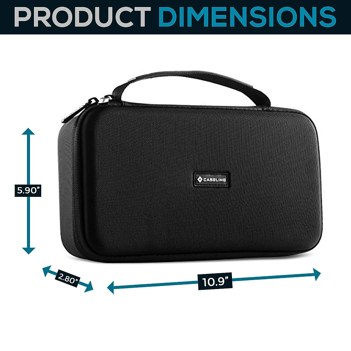 caseling Hard Case fits Mangroomer Ultimate Pro Back Hair Shaver Lithium Max Back Shaver with Power Supply and The Other Shave Head Blade