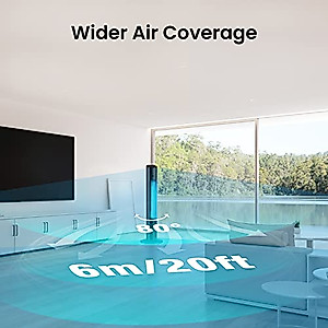 Grelife 36'' Tower Fan with Remote, 75° Oscillating Fan, Bladeless 3 Modes, Speeds, LED Display Auto Off, Quiet Cooling 12H Timer for Bedroom Living Room Office, Black