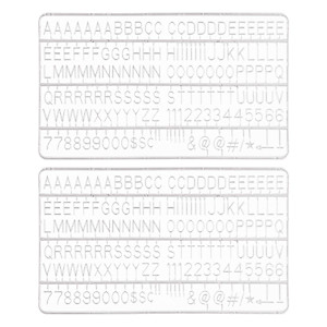 3/4 Inch Letters for Flet Letter Boards,300 Pieces Including Letters, Numbers & Symbols for Changeable Plastic Message Boards (White)