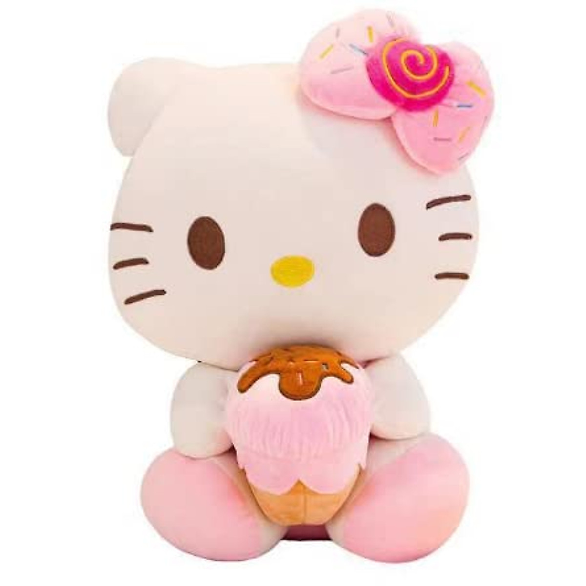 Hoky’s Hut 2pc Cute Mini Plush Backpack & Kawaii Cat Plush Toy & Mini Plush Cartoon Backpack, Kawaii Cartoon Plush (Magenta)