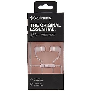 Skullcandy Ink'd+ In-Ear Wired Earbuds, Microphone, Works with Bluetooth Devices and Computers - Pastel Pink (Discontinued by Manufacturer)