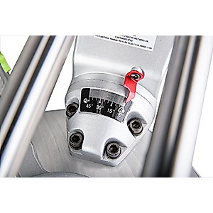 Genesis GMSDR1015LC 15 Amp 10" Sliding Compound Miter Saw with Laser Light, Electric Brake, Spindle Lock, Dust Bag, Extension Wings, and 60T Carbide-Tipped Blade