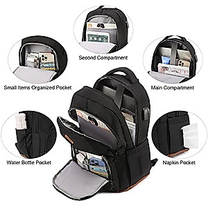 LOVEVOOK Laptop Backpack for Women Men, Classical Laptop Bag with Laptop Compartment for Work Travel, Fashion Daypack, Fit 15.6" Laptop