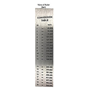 1 Meter Stainless Steel Ruler with Stamped Centimeter and Millimeter Graduations - Eisco Labs