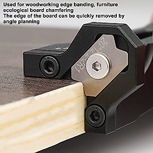 Fewb Chamfer Edge Plane, Manual Woodworking Veneer Edge Banding Trimmer with 3 Blades, Arc Wood Edge Corner Flattening Cutter Hand Planer Scraper Tool for Edge Trimming