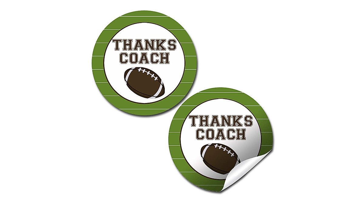 Stunning Football Coach Thank You Stickers - 40 Pack