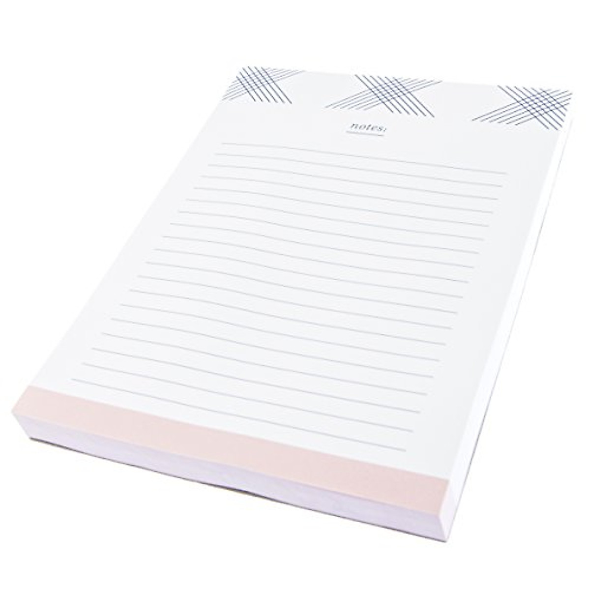 Graphique Blue Plaid Large Notepad, Modern “Notes” Notepad with 150 Tear-Off Sheets and Chic Design, Perfect for Kitchen Counters, Nightstands, Desks, and More, 6" x 8"
