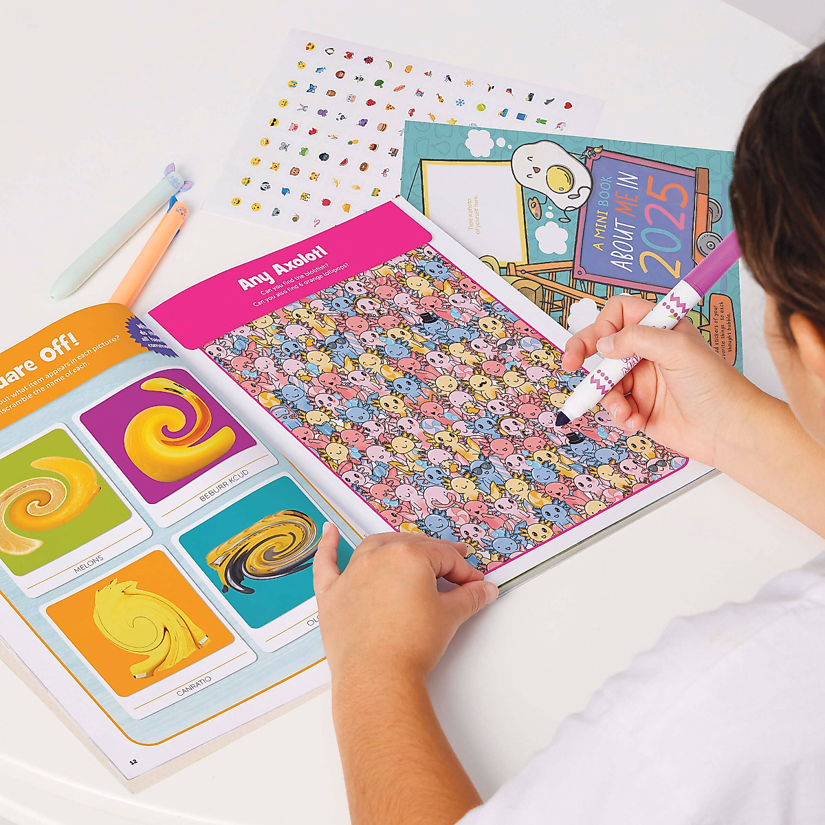 Highlights for Children Puzzle Fun 2025 Books for Kids Ages 6 and Up, 4-Book Set of Brain Teasers, Mazes, Word Puzzles and More Travel-Friendly Screen Free Kids Puzzles