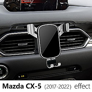 musttrue LUNQIN Car Phone Holder for 2017-2023 Mazda CX-5 CX5 Auto Accessories Navigation Bracket Interior Decoration Mobile Cell Mirror Phone Mount