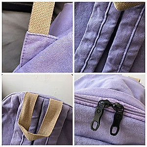 GAI College School Bag Canvas Travel Rucksack Y2k Aesthetic Hobo Boho Hippie Backpack Purse for Girls & Boys (One Size,Green)