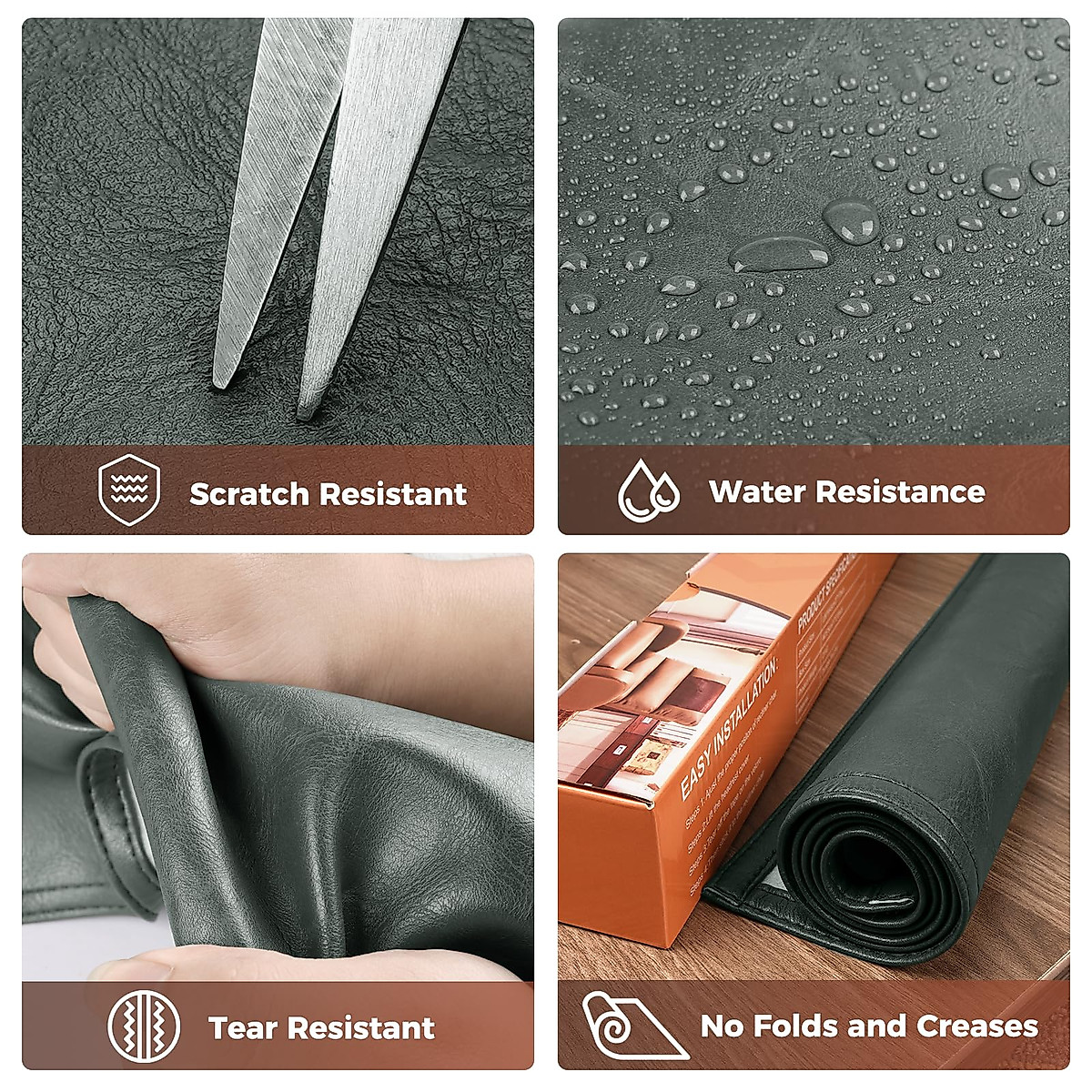 NZDWZDN Headrest Cover for Recliner Chair Recliner Headrest Protector Faux Leather Recliner Headrest Cover Couch Headrest Covers for Furniture Sofa Protector Home Office Chair 17x27In(Dark Grey)